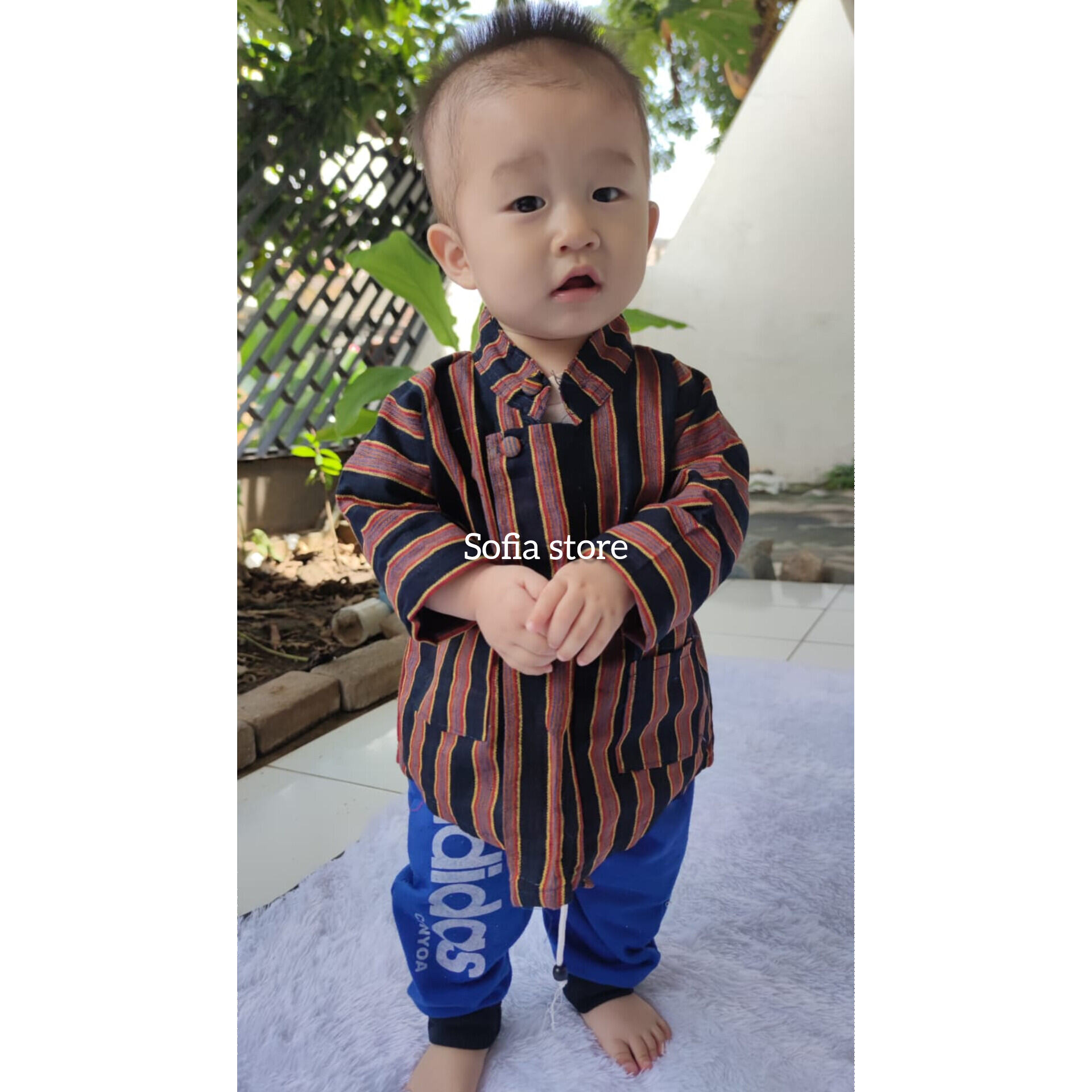 Baju Sorjan Anak Laki-laki Kostum Pakaian Tradisional Adat Jawa Lurik ...