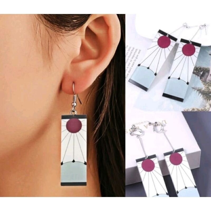anting anime kimetsu no yaiba anting tanjiro demon slayer | Lazada ...