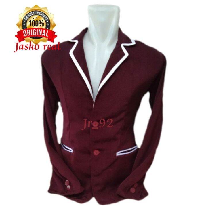 ( COD ) Jas Blazer Pria Maroon /Blazer Pria /Almamater Osis /Jas ...