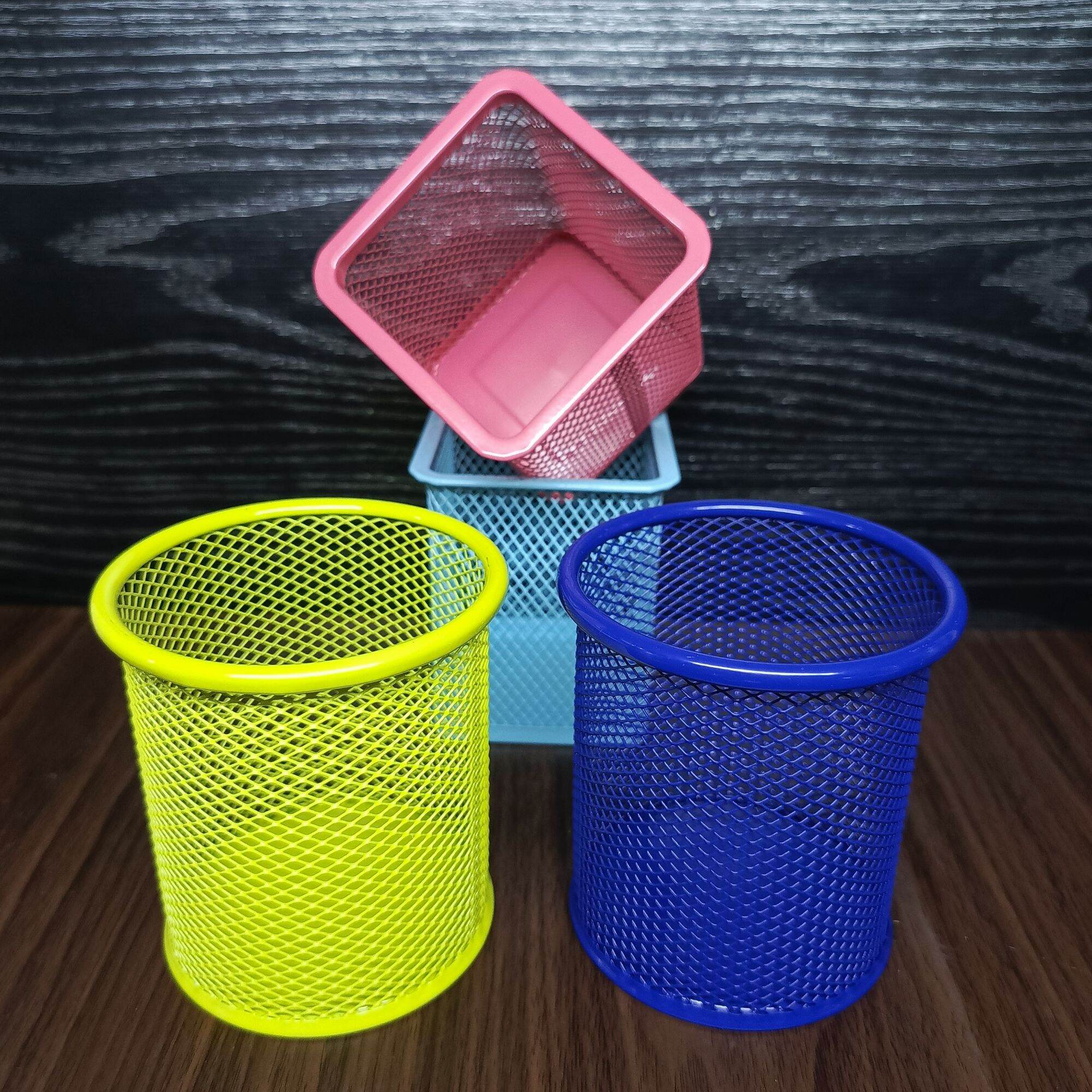 Tempat Pen / Pensil Keranjang Jaring Besi Warna | Lazada Indonesia