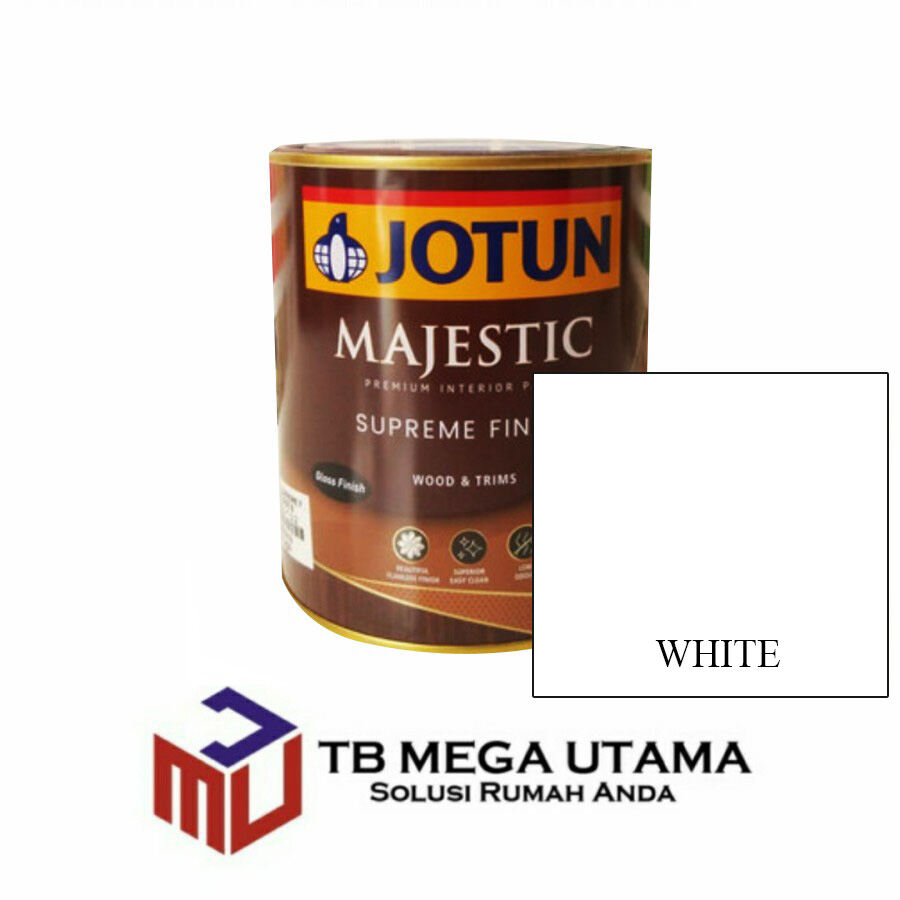 Jotun Majestic Supreme Finish White 0,9 Liter | Cat Kayu Besi Interior | Lazada Indonesia