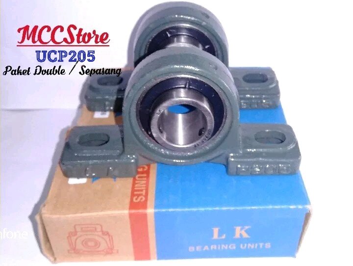 LK Pillow Block Bearing Ucp 205 Laher Duduk Paket Double / Sepasang | Lazada Indonesia