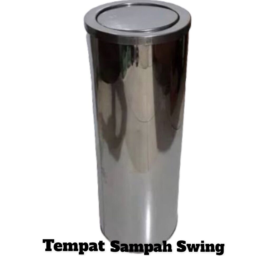 Tempat sampah swing stainless steel murah/tong sampah stainless steel ...