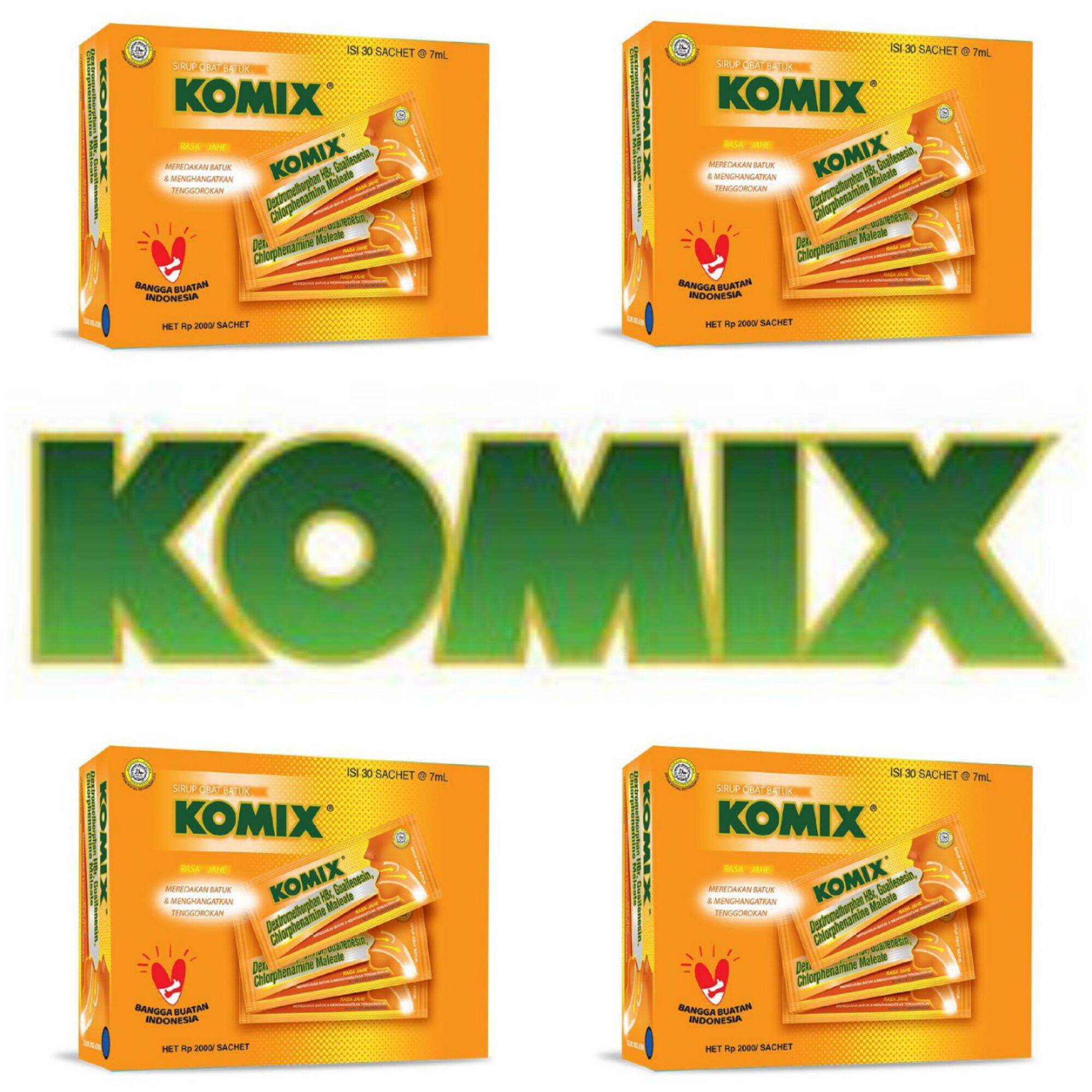 Komix Syrup Obat Batuk Rasa Jahe Dus 30 Sachet 7 ml | Lazada Indonesia