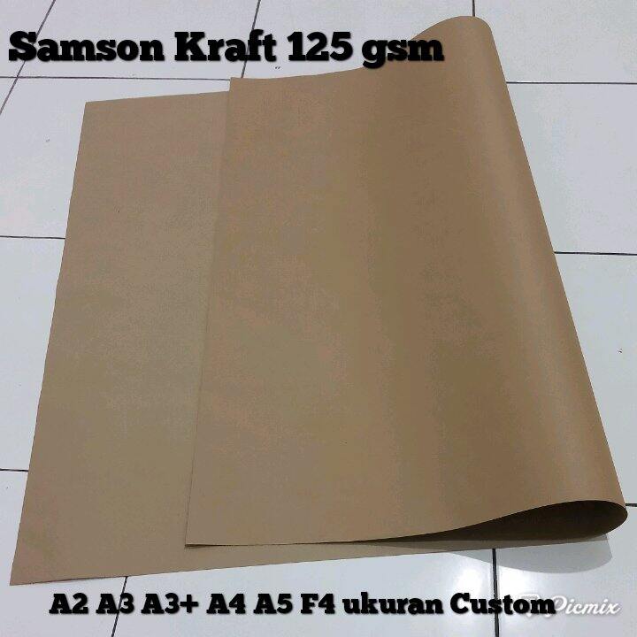 Kertas Samson Kraft 125gsm A2 A3 A4 A5 F4 Custom Ukuran | Lazada Indonesia