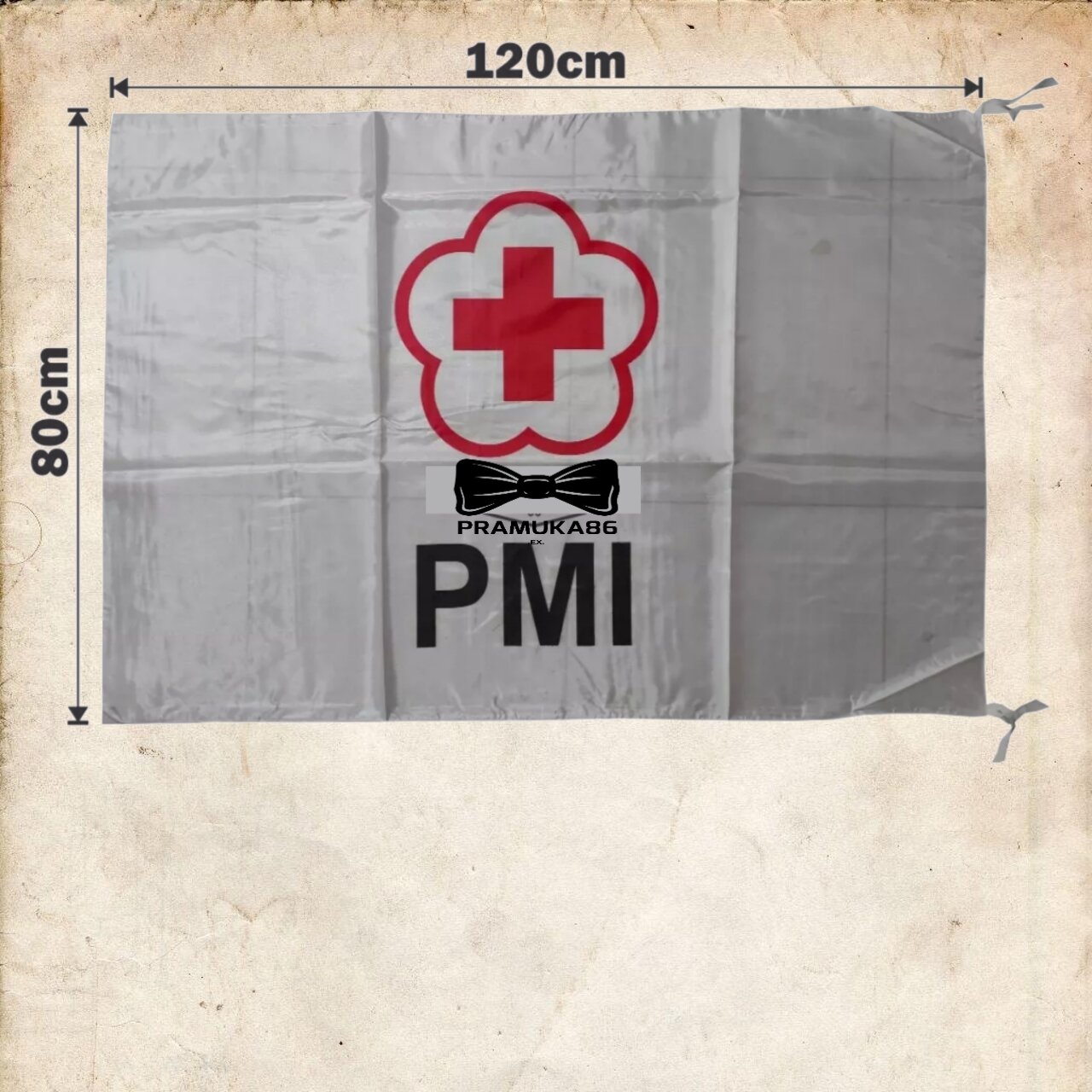 Bendera PMI Sablon Besar Ukuran 80x120cm | Lazada Indonesia