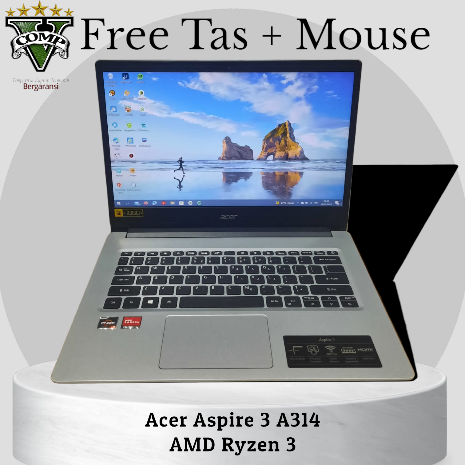 Laptop Acer Aspire 3 A314, AMD RYZEN 3 - 3250U, Ram 4 Gb, SSD 256Gb ...