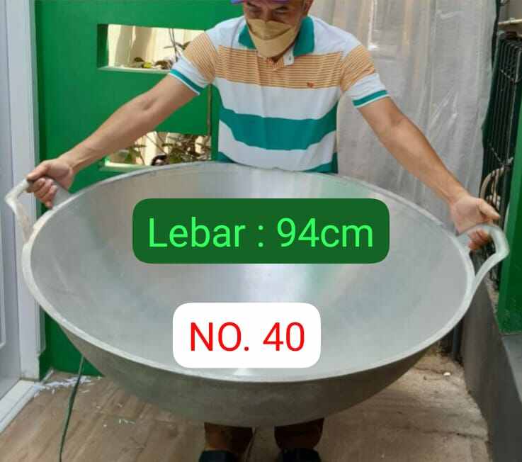 Wajan kuali kayel besar jumbo alumunium. tebal No. 40 (94cm) | Lazada ...