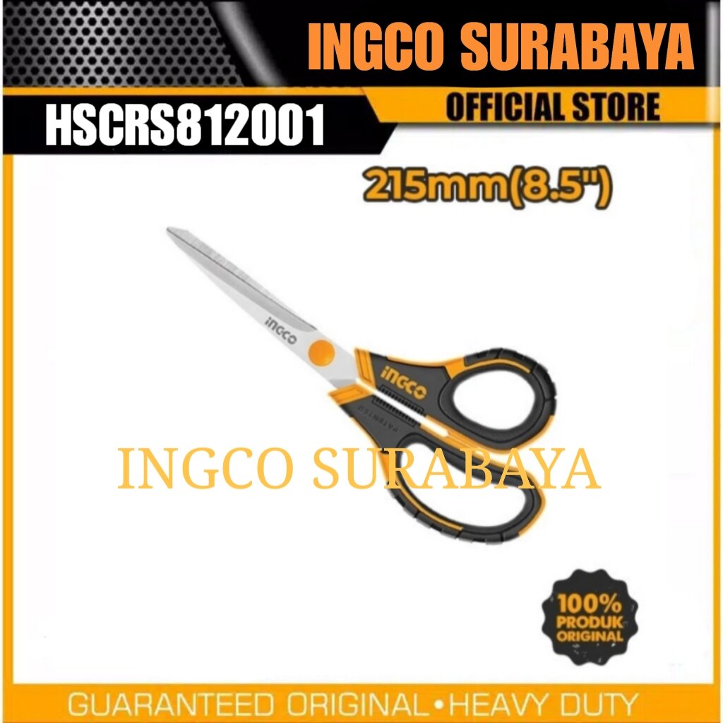 INGCO HSCRS812001 SCISSORS 8,5" 215MM GUNTING STAINLESS STEEL SERBAGUNA ...