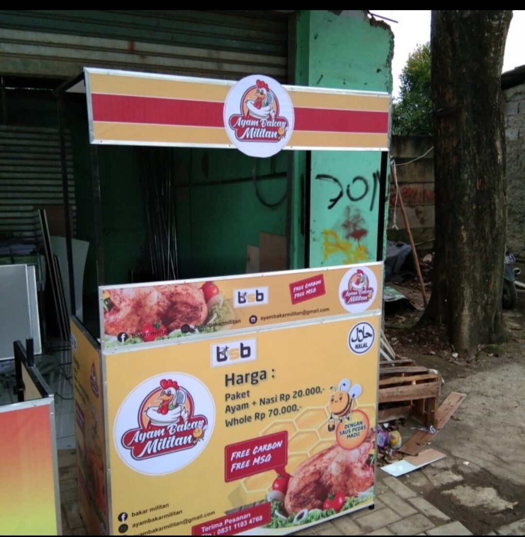 booth portable, meja jualan lipat, model standar ukuran 120cm | Lazada ...