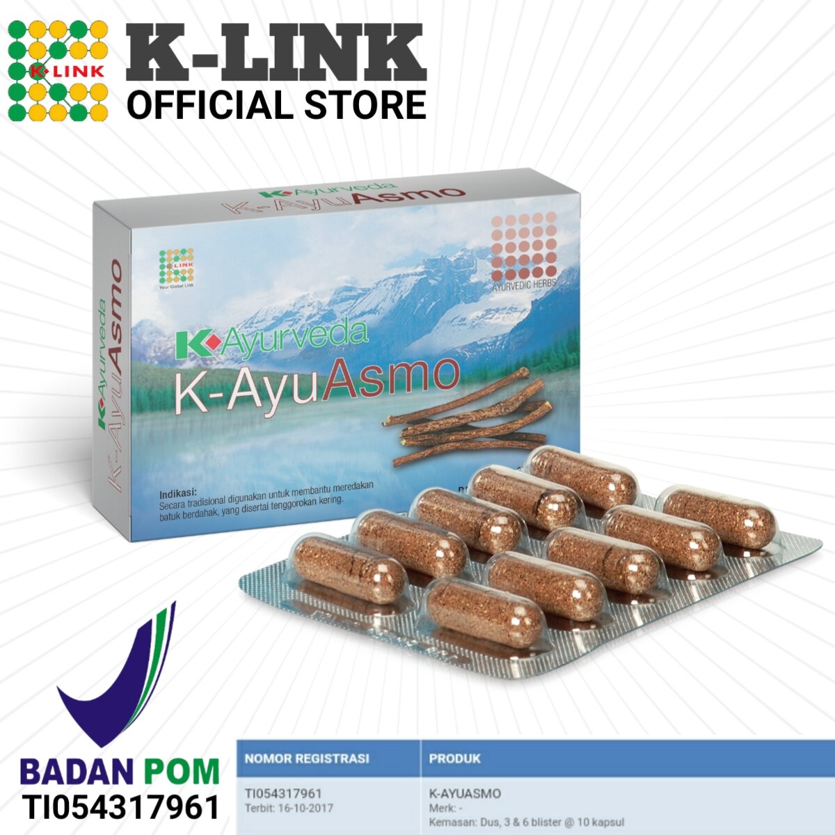 K AYU ASMO ORIGINAL K AYURVEDA KLINK | Lazada Indonesia
