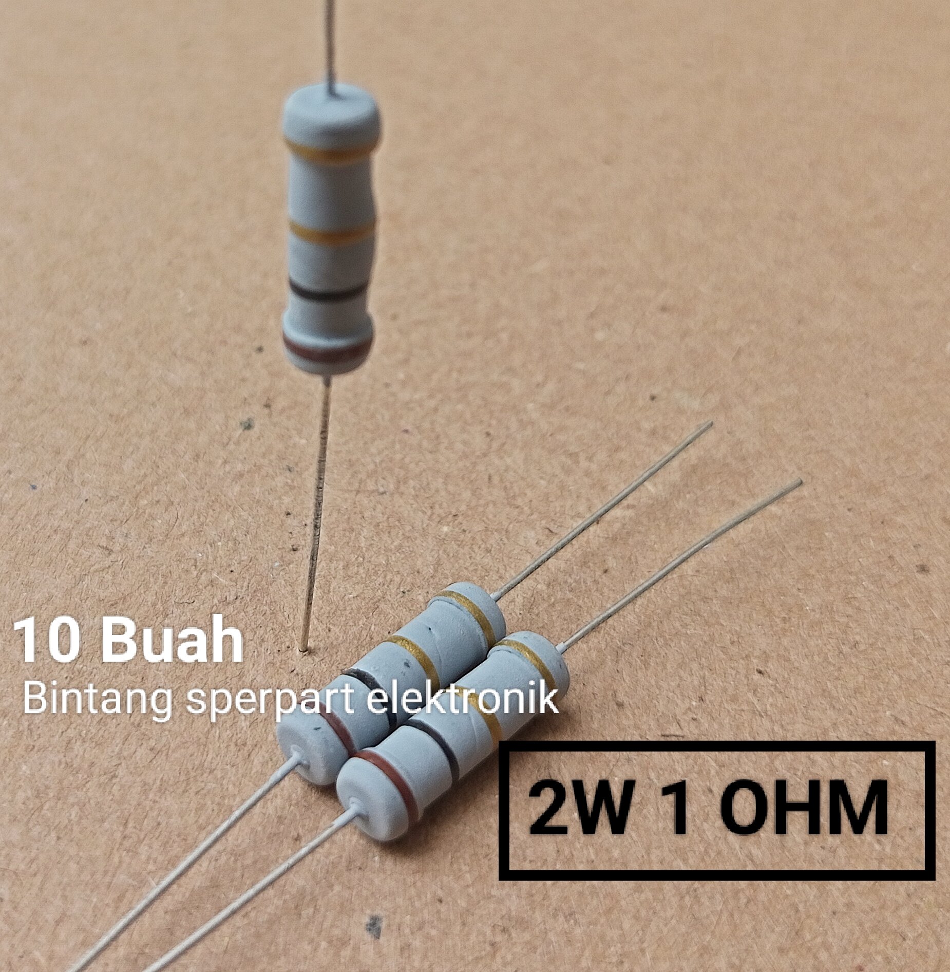 (10 BUAH) RESISTOR 2W 1 OHM 5% RESISTOR 2WATT 1 OHM RESISTOR 2 WATT 1 OHM | Lazada Indonesia
