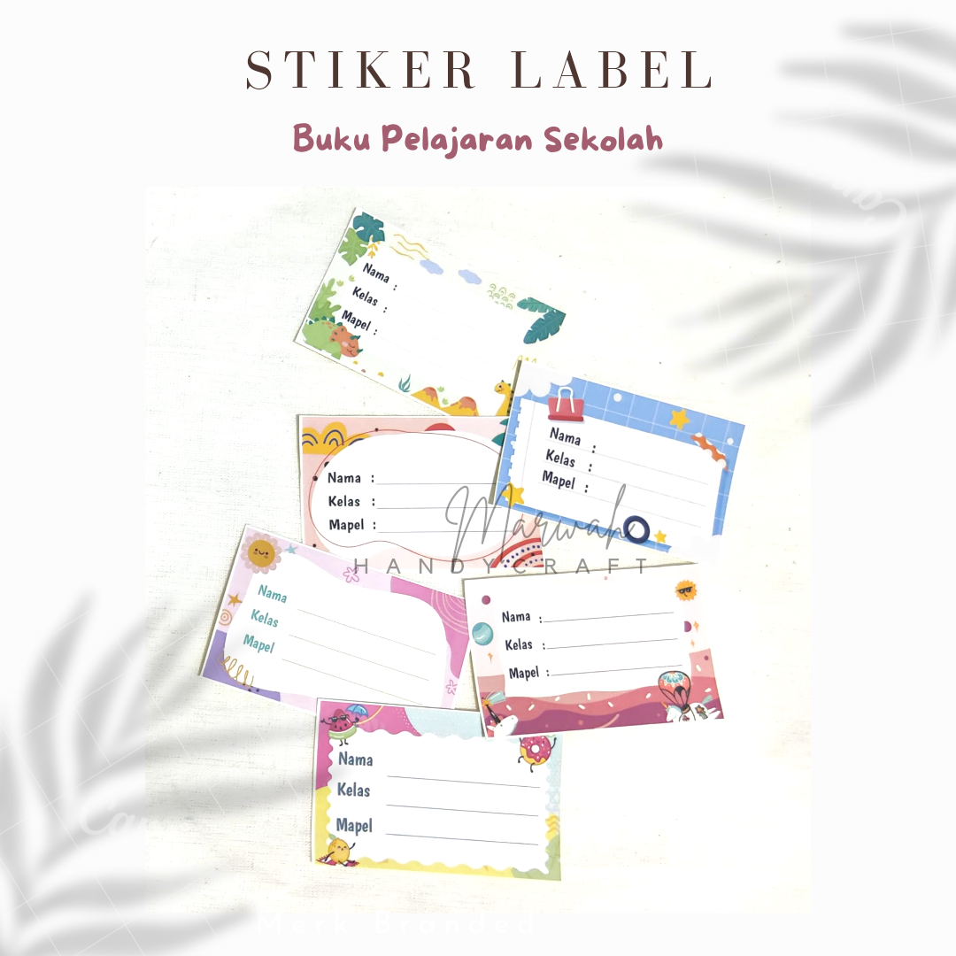 Stiker Label Buku Pelajaran Sticker Label Buku Pelajaran | Lazada Indonesia