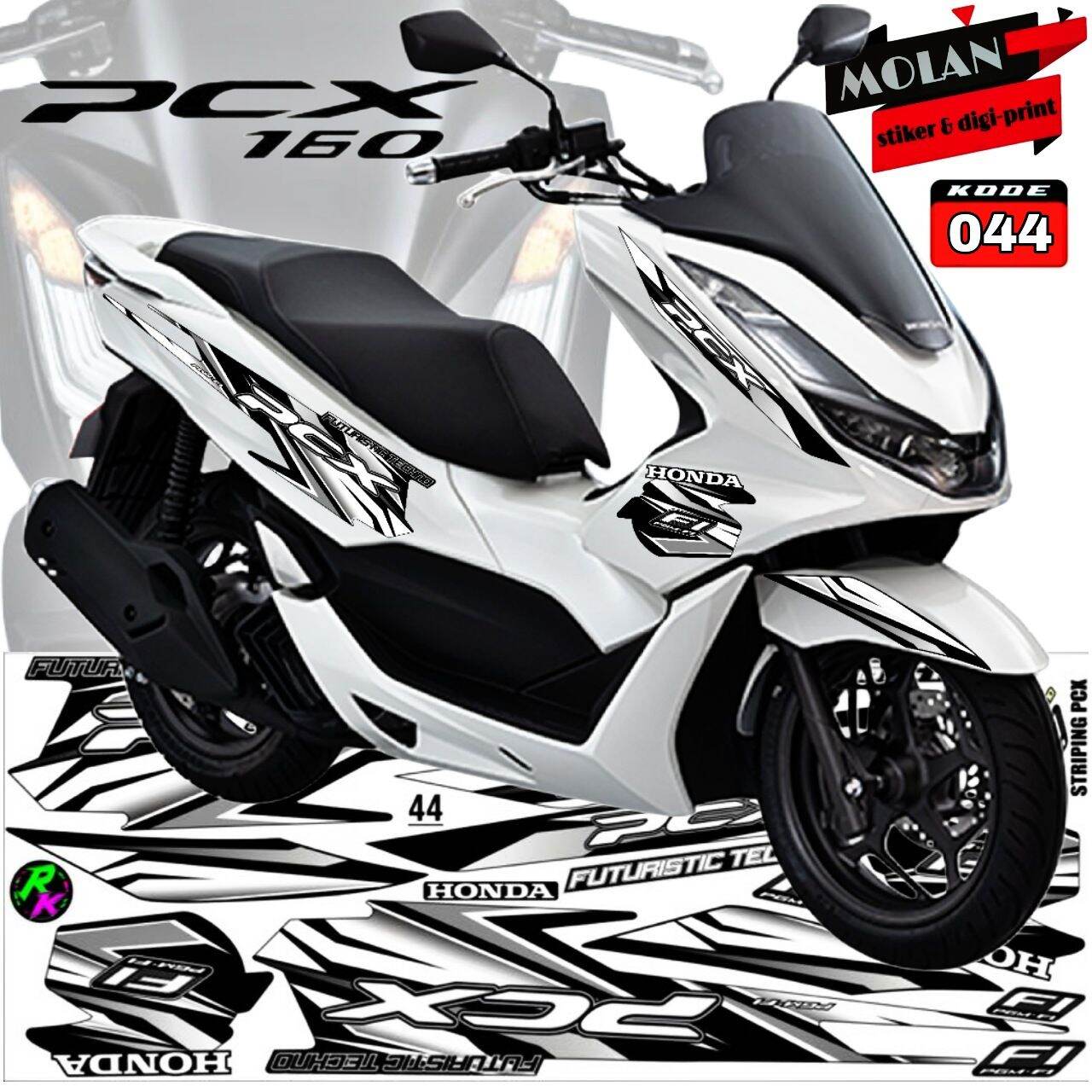 Decal Sticker Striping Variasi All New Honda PCX 160 - New PCX 160 2022 ...
