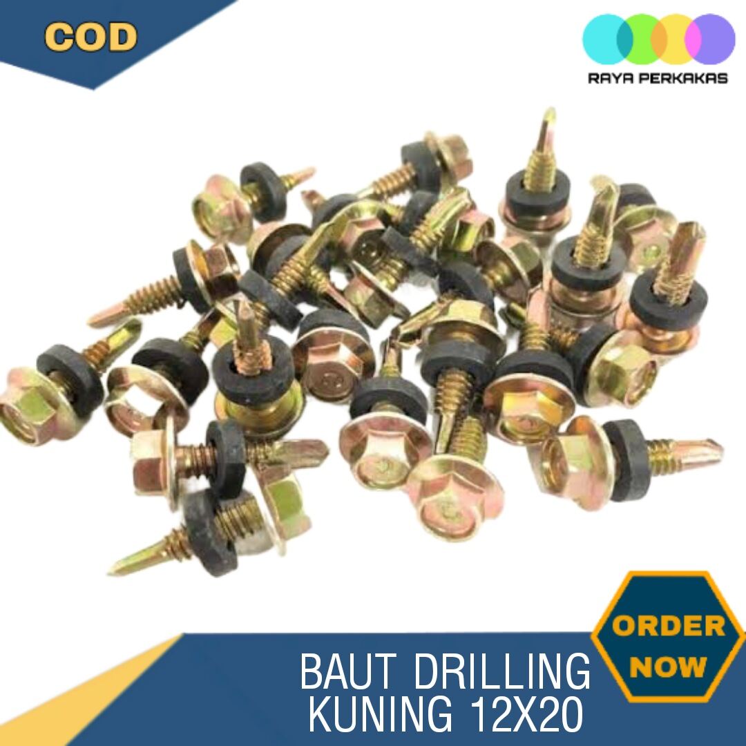 10pcs Baut Self Drilling Galvalum Seng Hollow 12x20 | Lazada Indonesia