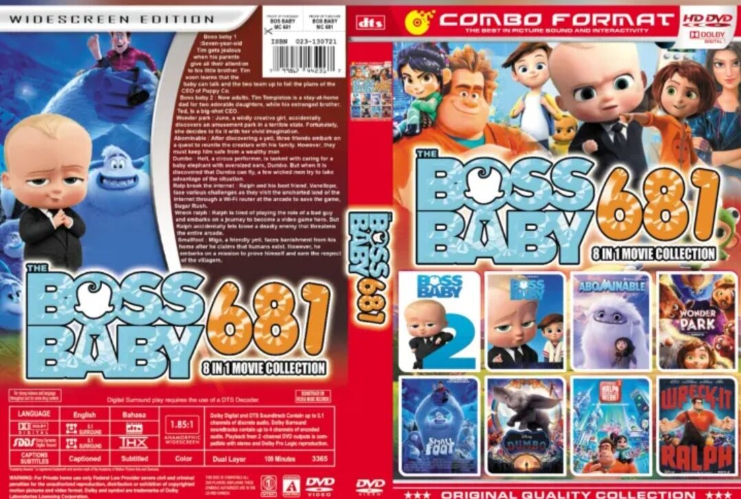 KASET DVD FILM KOLEKSI KARTUN ANAK" : BOSS BABY 681 8IN1 | Lazada Indonesia