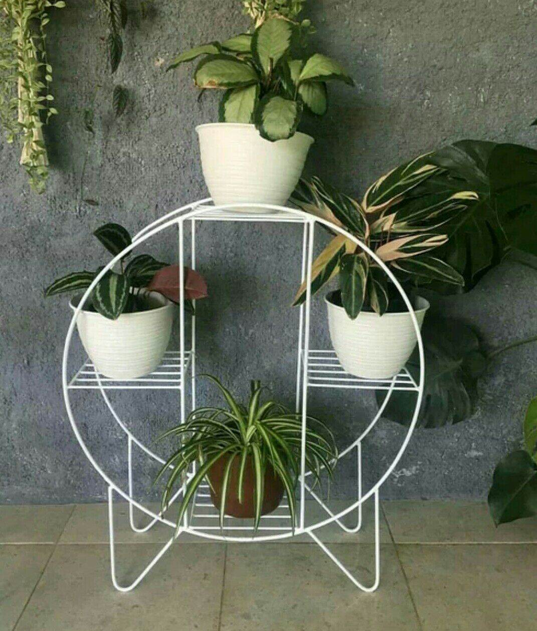 STANDING POT BUNGA BUNDAR 3 SUSUN /TINGGI 70CM, DIAMETER 60 CM ,LEBAR ...