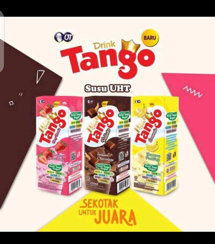 SUSU UHT Tango 200 ML ( Chocolate , Strawberry, Banana ) | Lazada Indonesia