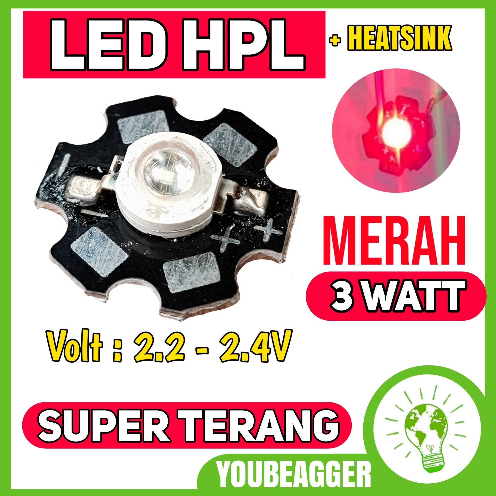 Led hpl merah 3 watt | Lazada Indonesia