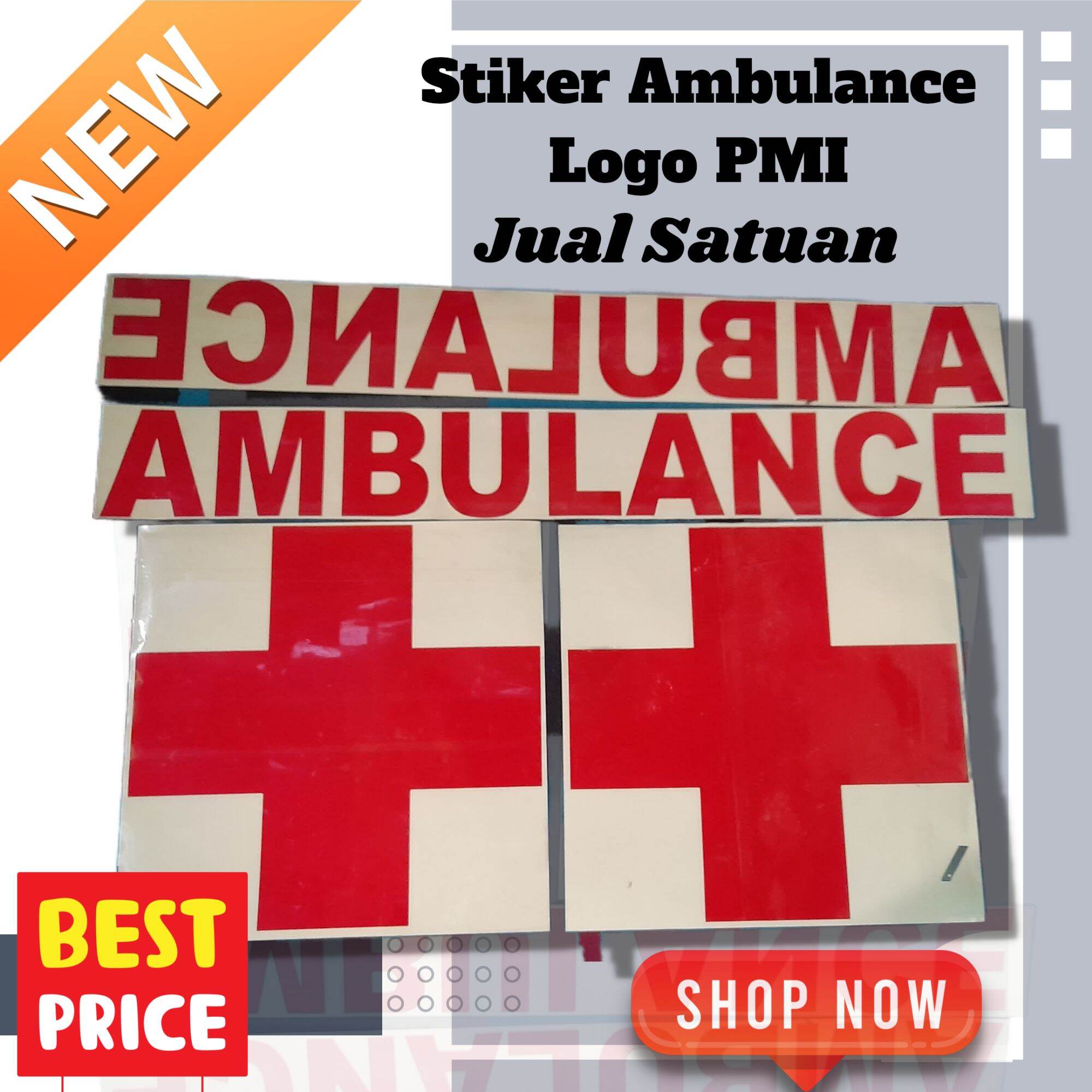 Stiker Logo Ambulance PMI Logo Palang Merah Indonesia | Lazada Indonesia