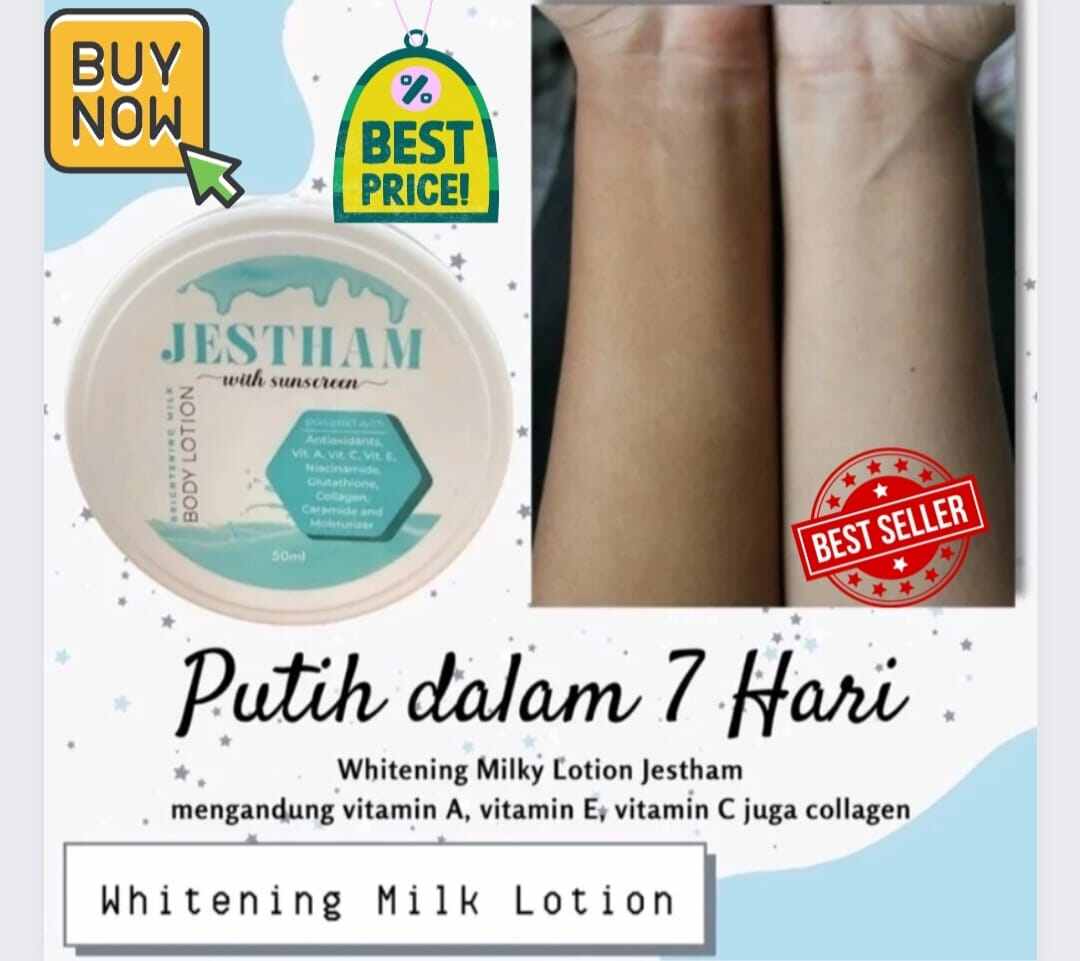 Jestham Body Lotion Brightening Milk Mini Body. Lotion BPOM | Lazada ...