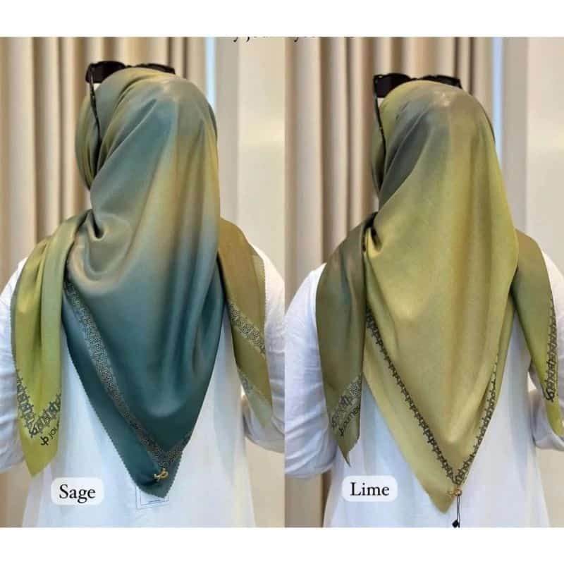 HIJAB JILBAB SEGI EMPAT MOTIF GRADASI TERBARU LEBARAN 2024 VOAL PREMIUM ...