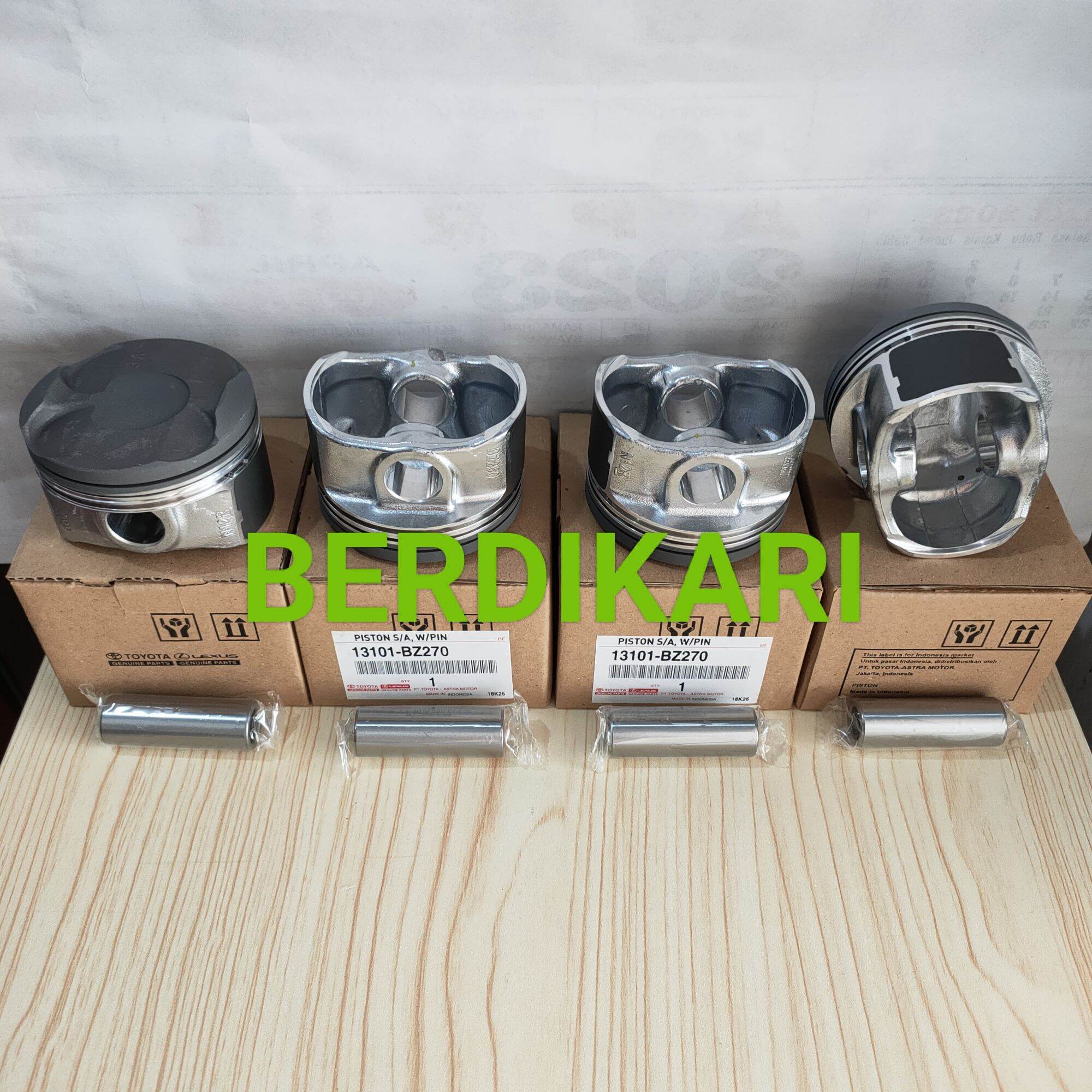 PISTON ASSY SEHER SET TOYOTA AGYA 1.2 CALYA SIGRA 1.2 3NR STD-0.50 4PC ...