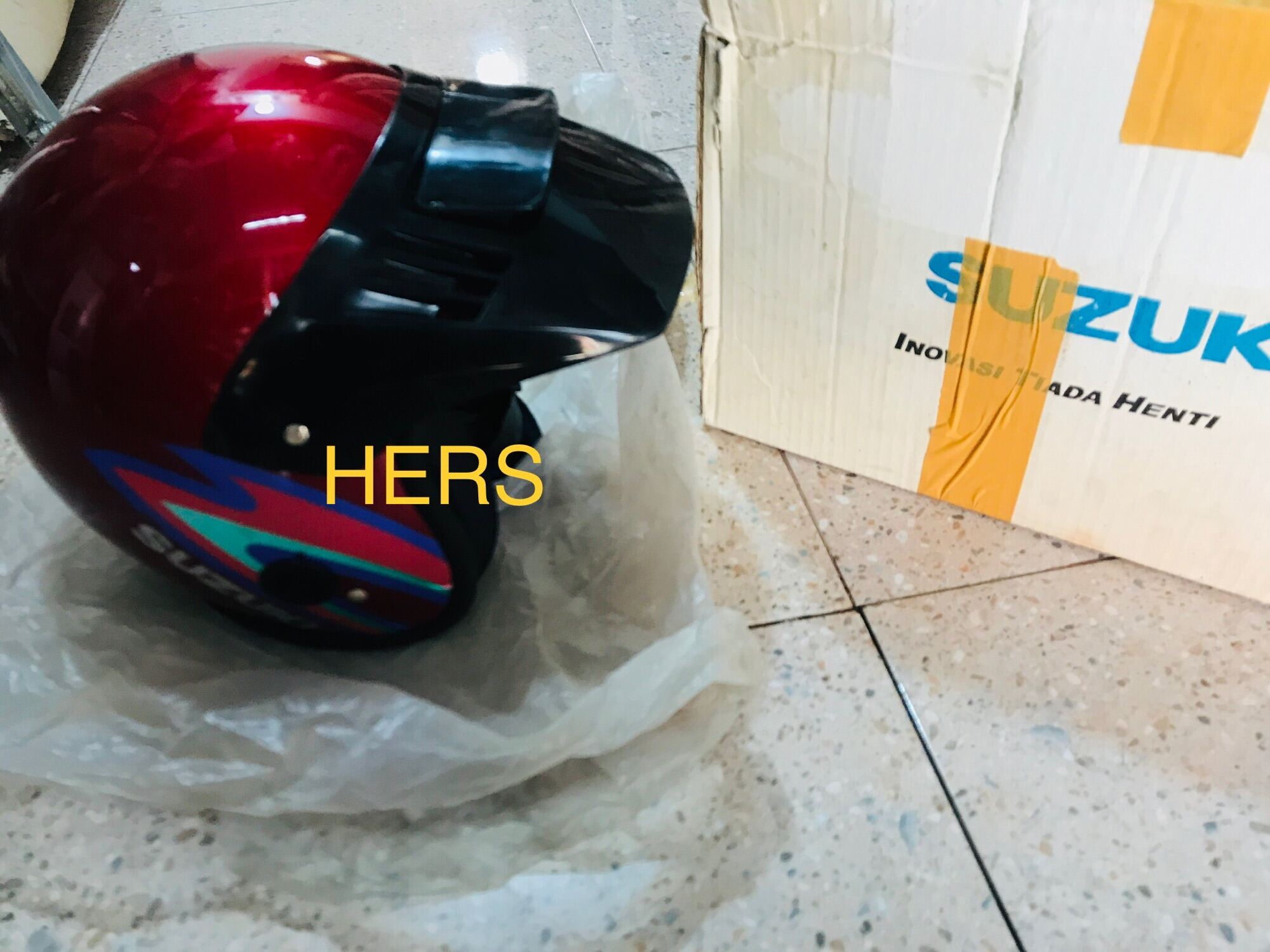 Helm Original Suzuki Shogun 110 Satria 2 tak Smash New Old Stock ...