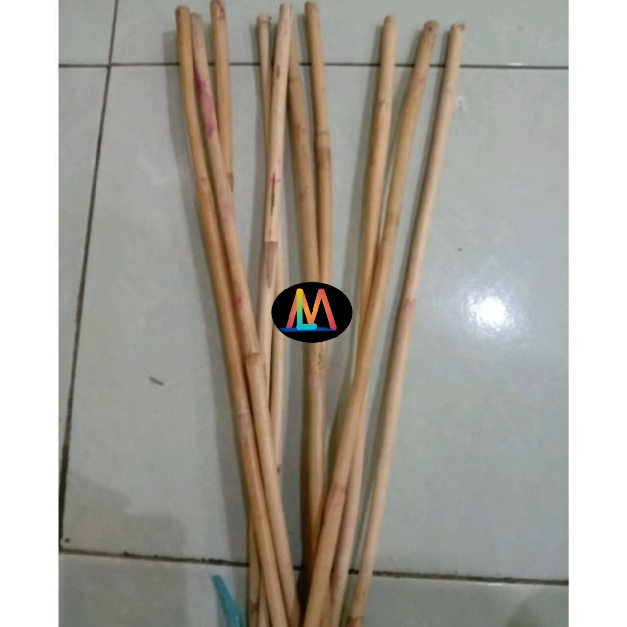 kayu rotan batangan panjang 1 meter tongkat rotan bahan kerajinan ...