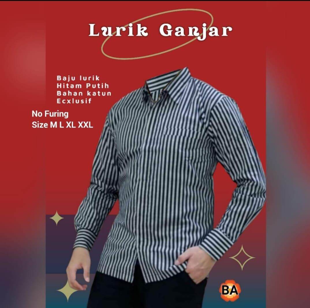 Kemeja Batik Lurik Ganjar Pranowo Lengan Panjang dan Pendek Lapis ...