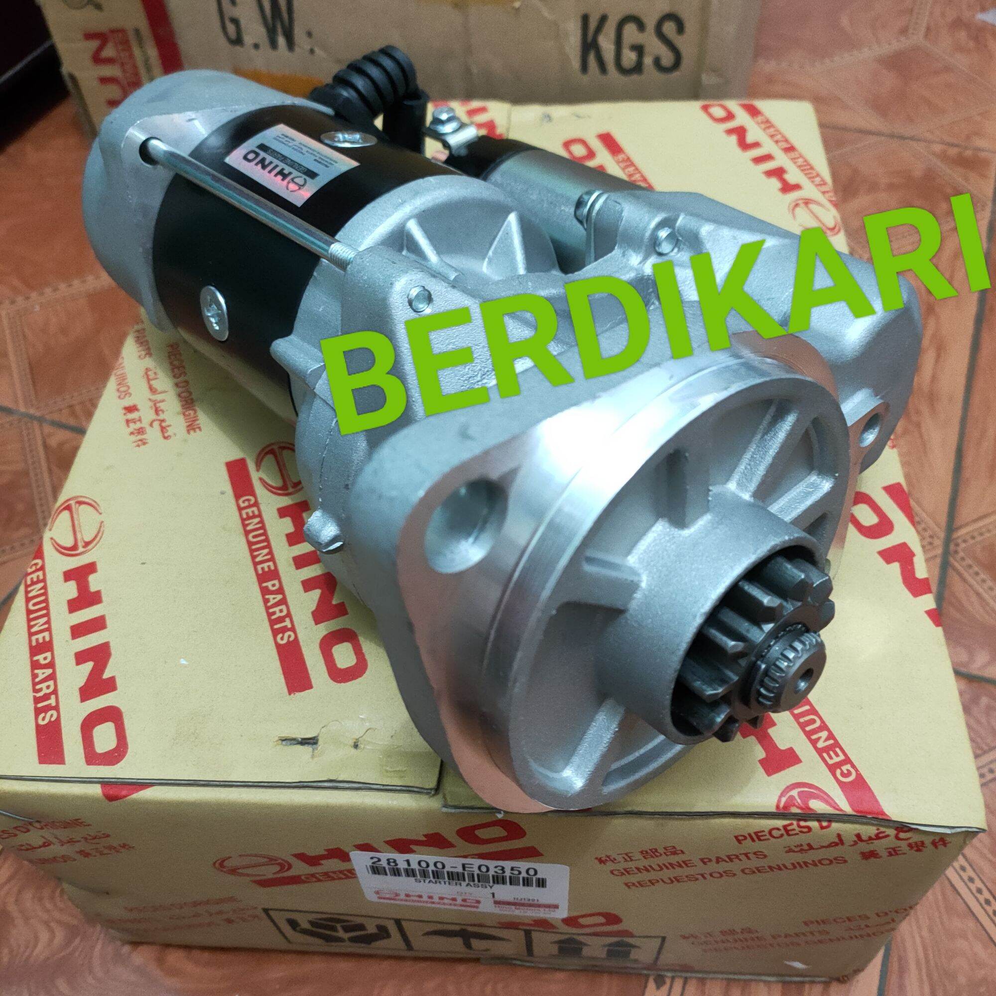 STARTER ASSY DINAMO STARTER 24VOLT HINO LOHAN TI JO8E JO8C 28100-E0350 ...