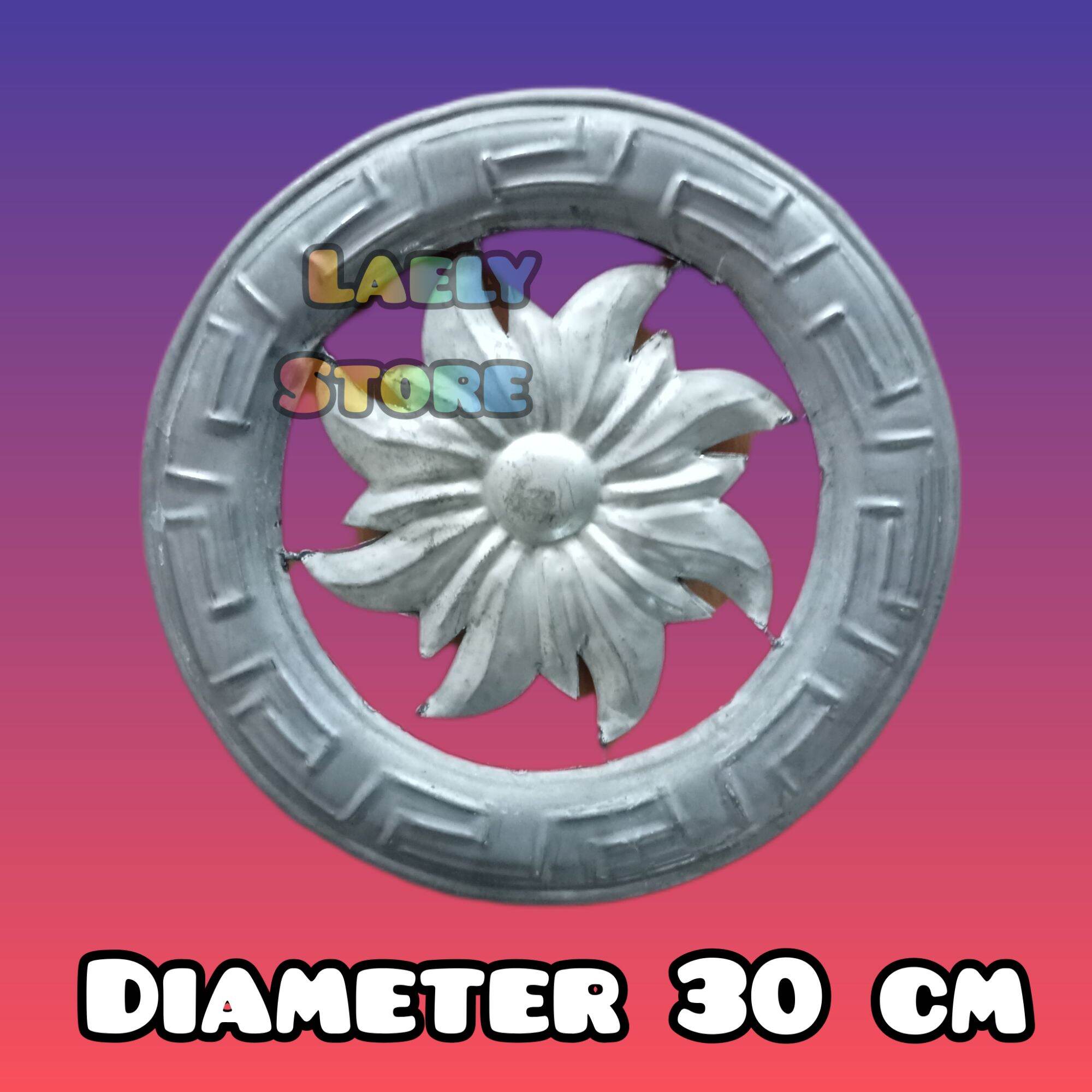 ukuran diameter 30cm Ornamen ring bola api ring bunga matahari dua muka ...