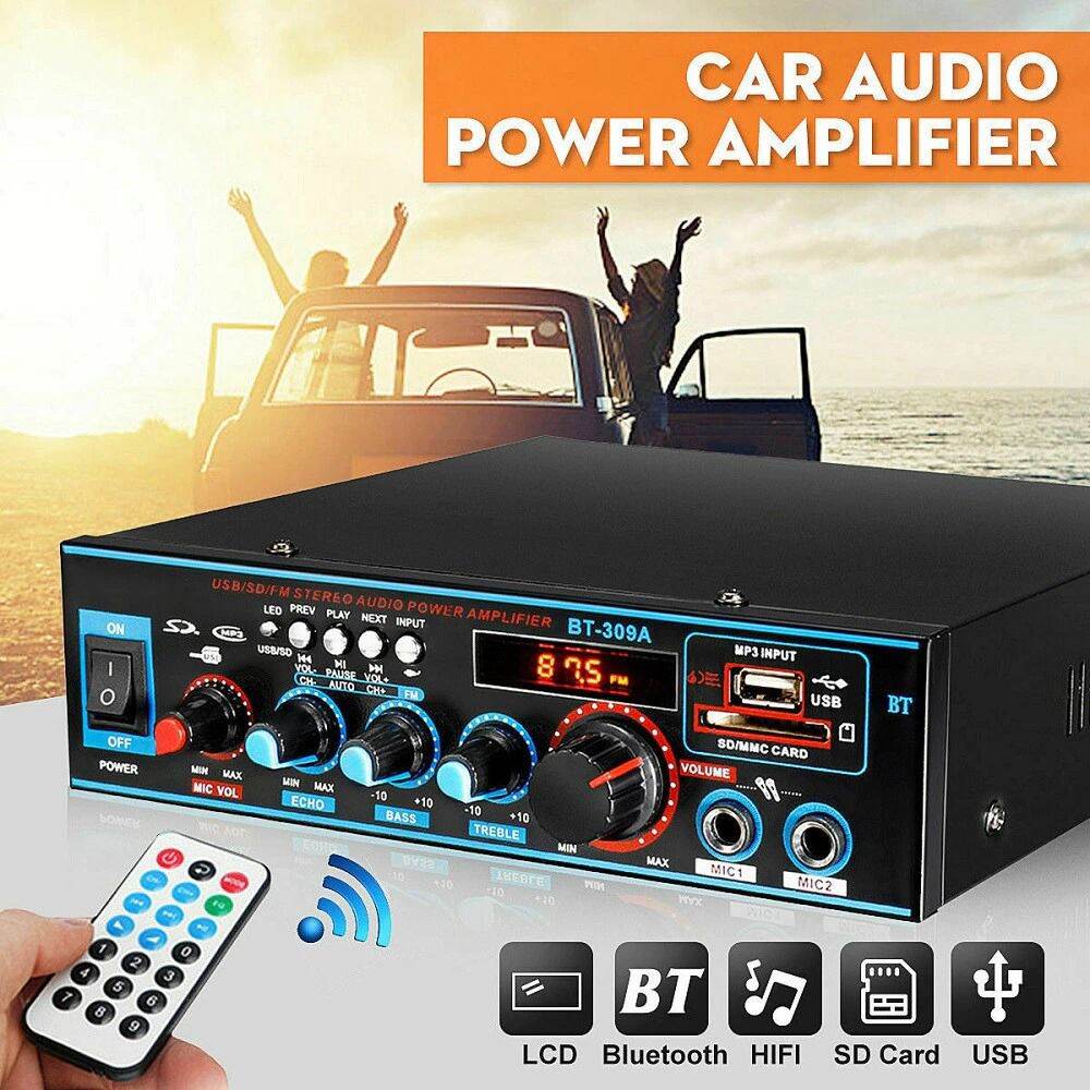 Car Audio Amplifier Bluetooth 5.0 Stereo 2 Channel 800W - BT-309A ...