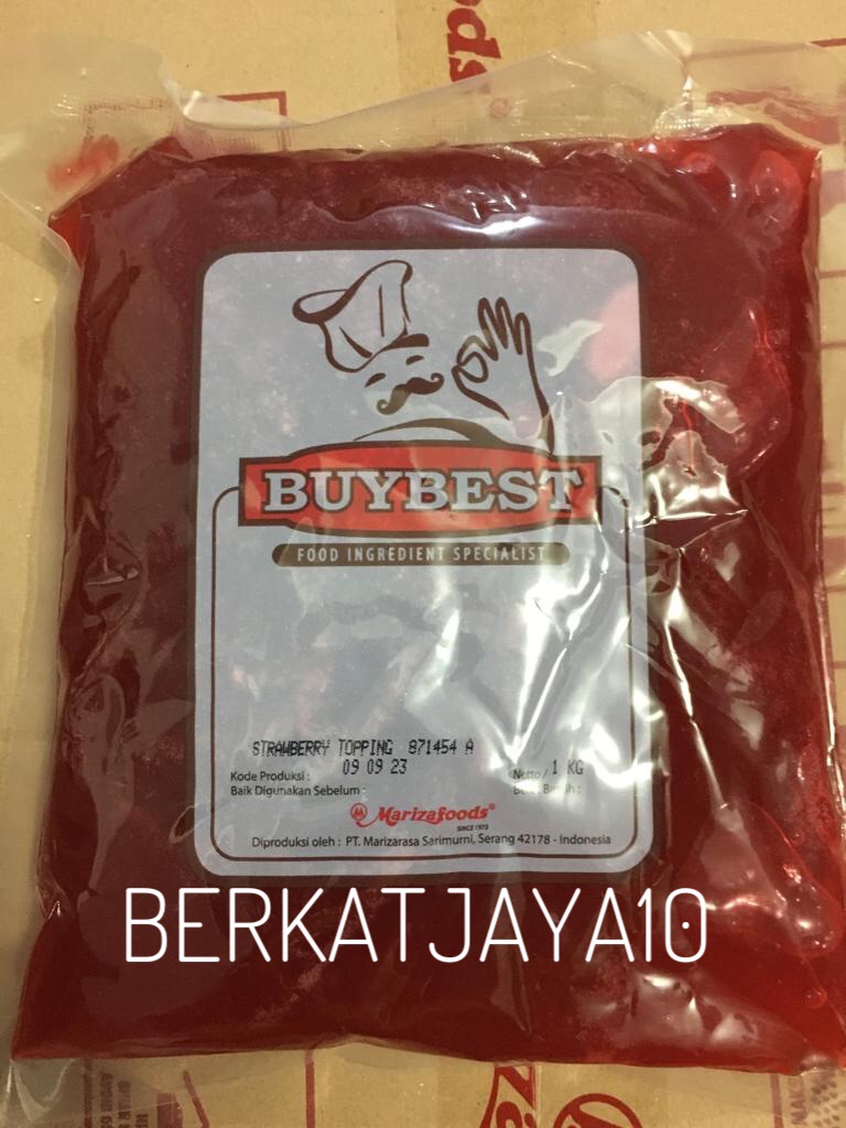 Mariza Selai Strawberry Topping Bestbuy Stroberi Minuman Roti 1kg ...