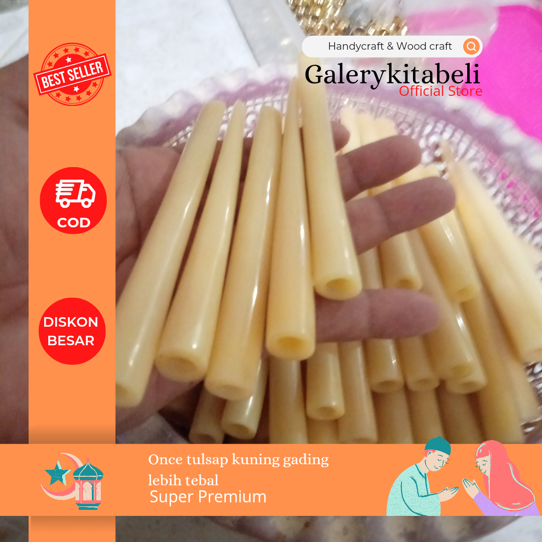 Once unic pipa tulang sapi kuning gading kualitas lebih tebal dan super ...