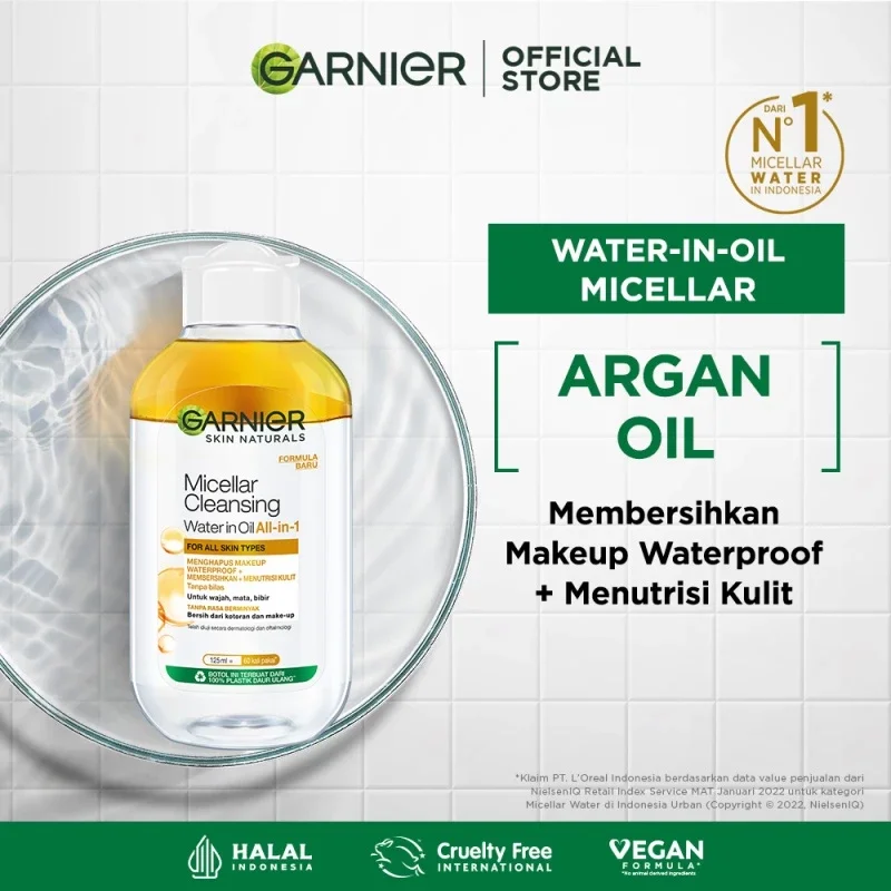 Garnier micellar cleansing water in oil all in 1 biphase 125ml | Lazada ...