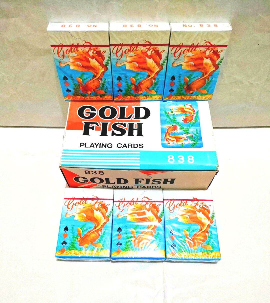 24 pcs / 24 deck kartu Remi gold fish playing cards 838 | Lazada Indonesia