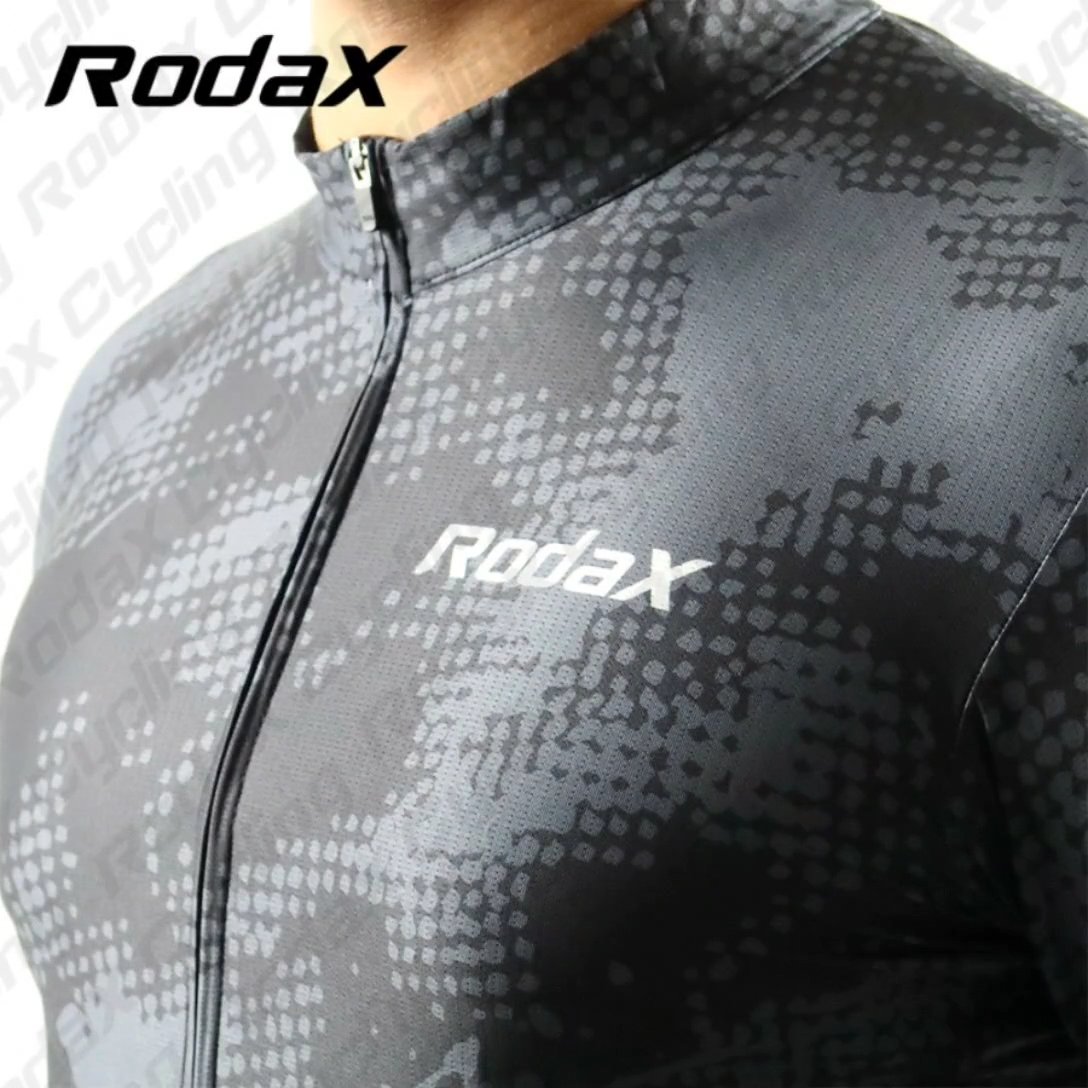RodaX Gamut Long Sleeves Cycling Jersey 3 + 1 Kantong HP Ber-risleting ...