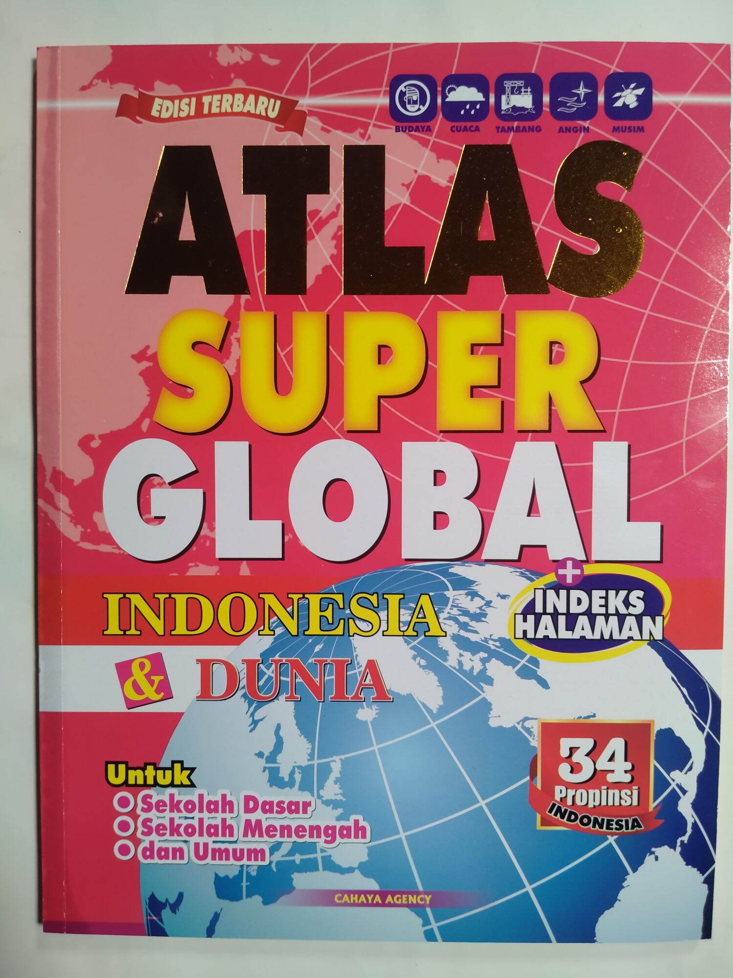 Buku Atlas Besar Super Global Indonesia & Dunia | Lazada Indonesia