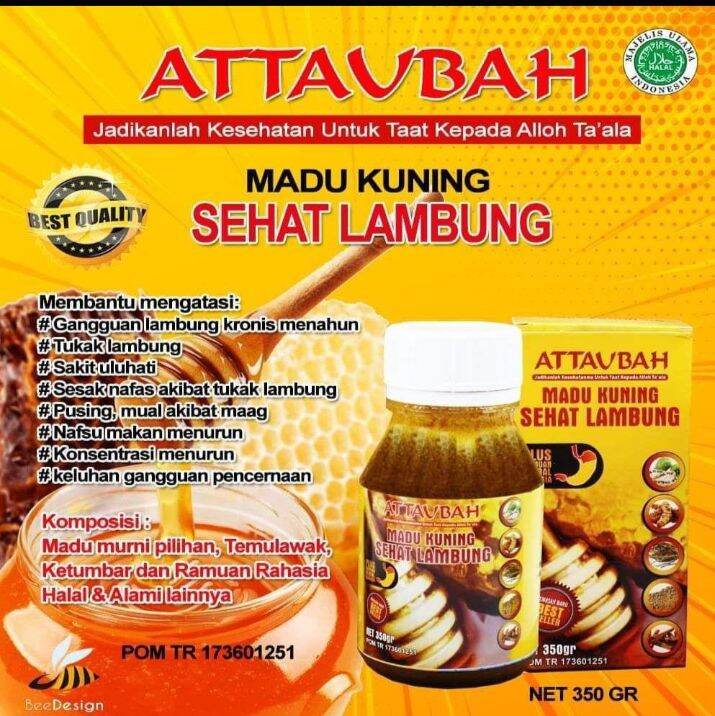 Attaubah Madu Kuning Sehat Lambung 350 gram Madu Kuning Lambung Untuk ...