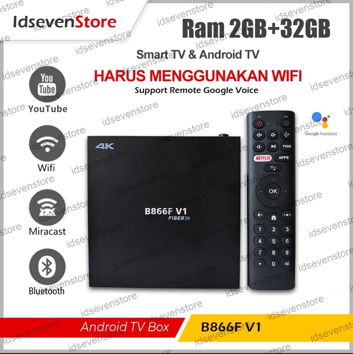 New Android TV Box B866f v1 ram 2gb+32gb 4K Android 11 Original Remote ...