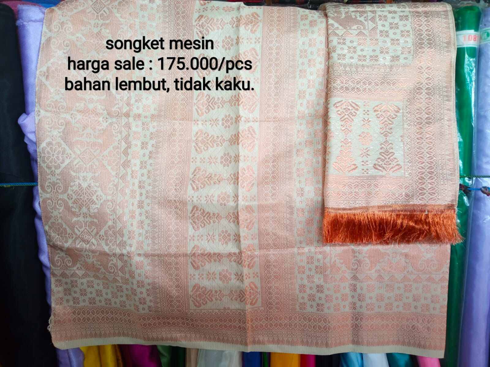 Songket mesin - songket bunga china | Lazada Indonesia