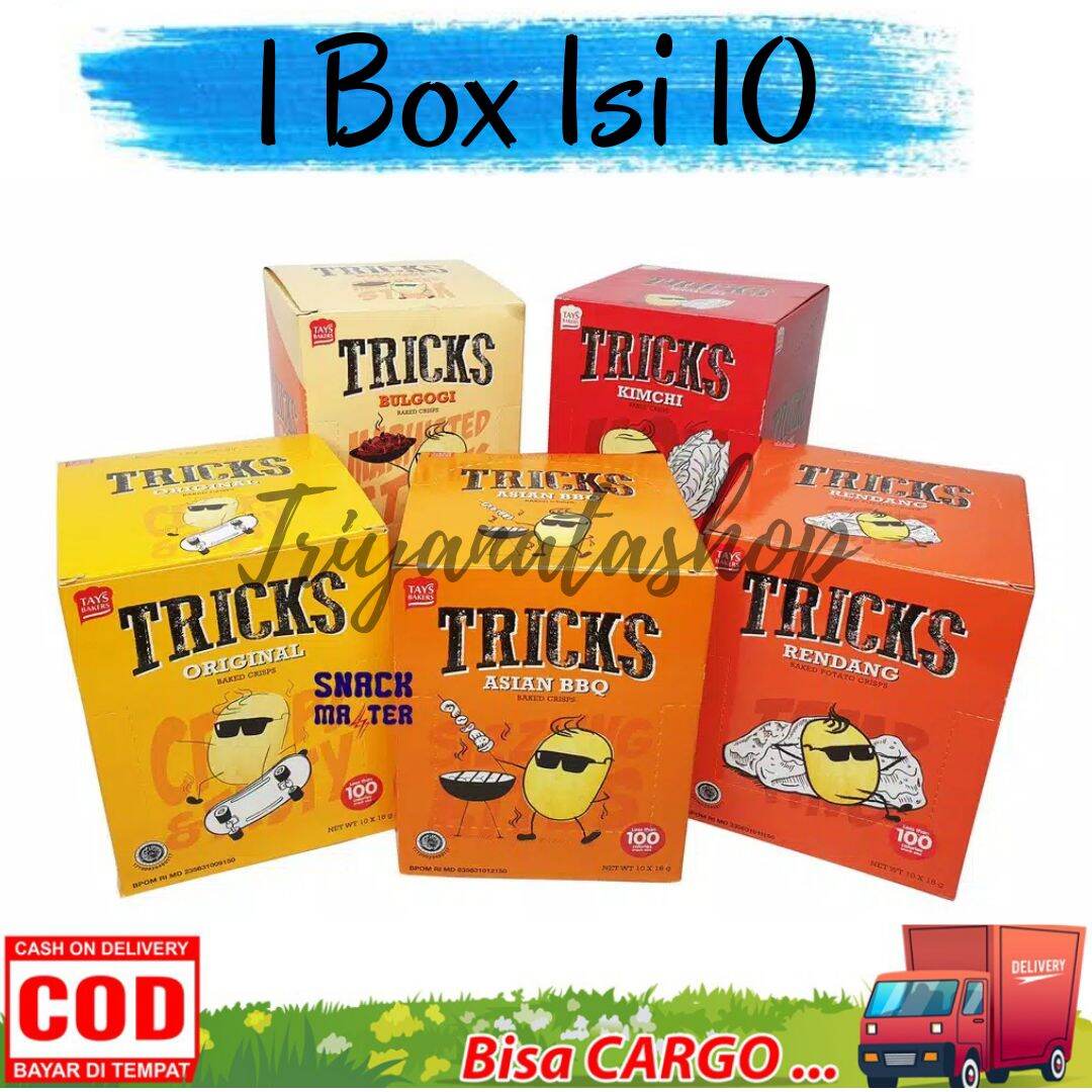 Tricks Biskuit Kentang Potato Baked Chips - Netto 10 pc x 20gr - Snack ...