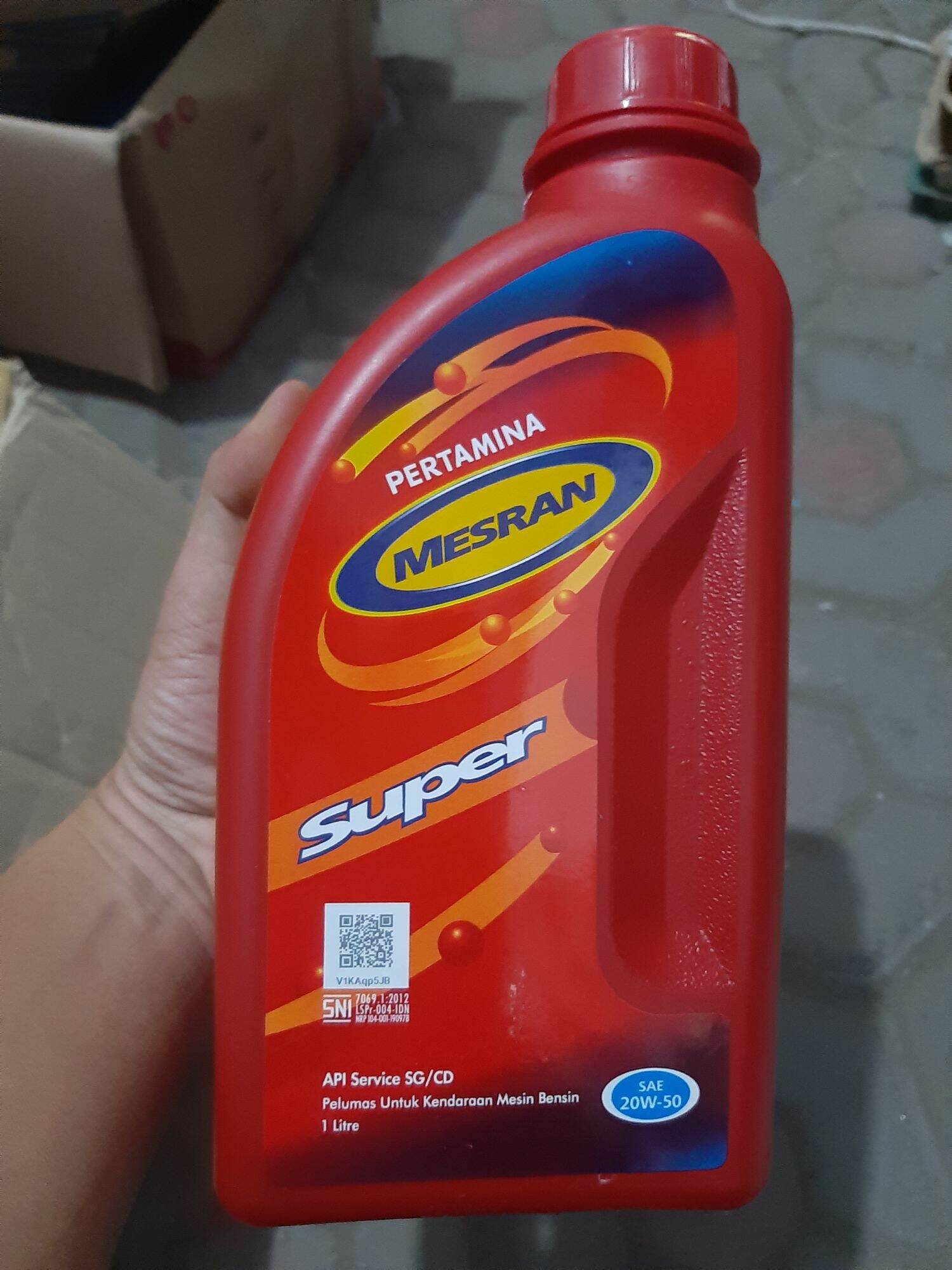 PERTAMINA MESRAN SUPER 1 LITER SAE 20W-50 ASLI ORIGINAL | Lazada Indonesia