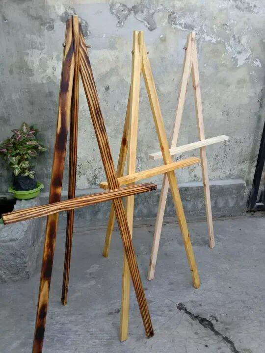 120cmX50cm STANDING KAYU JATI BLANDA / TRIPOD/ PENYANGGA AKRILIK, PAPAN ...