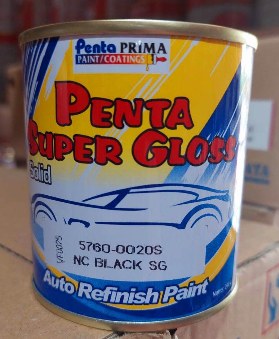 CAT PENTA SUPER GLOSS SOLID NC BLACK SG / Hitam semi doff ISI 200 GRAM ...