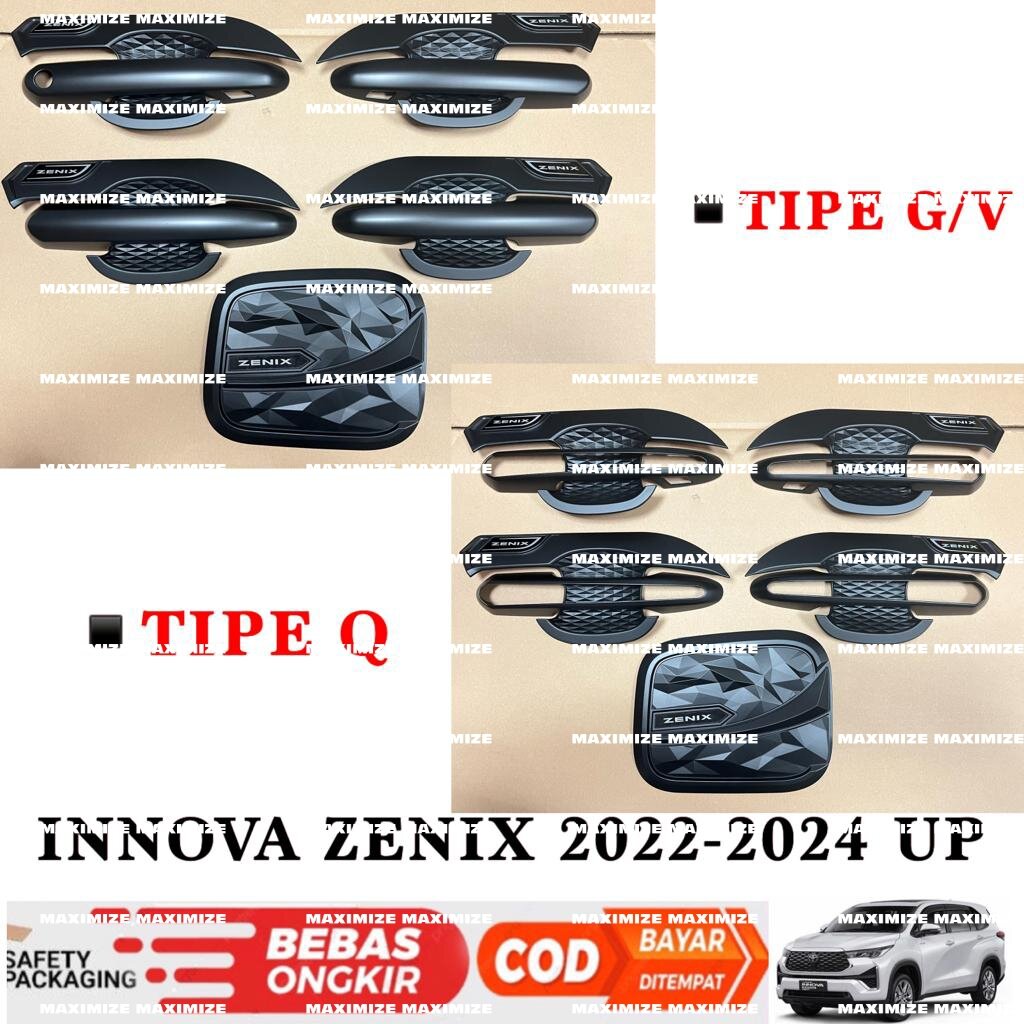 Paket Outer Handle Tank Cover Innova Zenix 2022 2023 2024 Hitam ...
