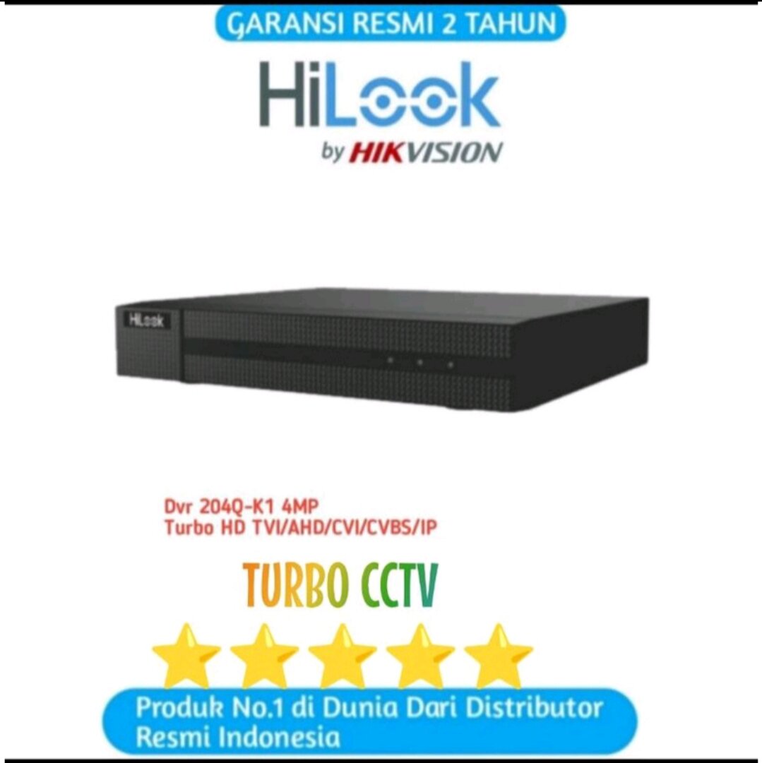 DVR 5 in 1 Hilook by Hikvision 4ch 5MP DVR-204Q-K1(S) 1 HDD H. 265+ | Lazada Indonesia