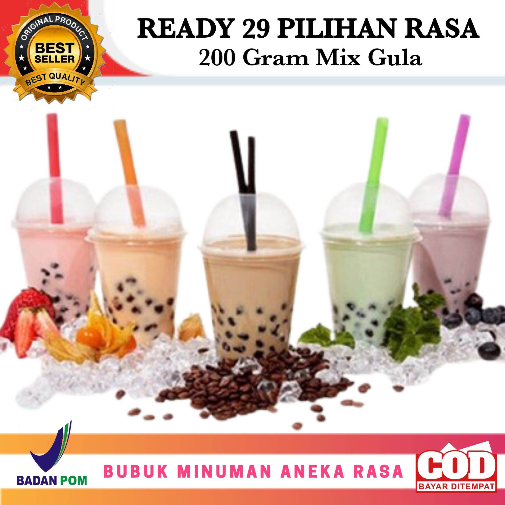 BUBUK MINUMAN BOBA SUDAH MIX GULA / Serbuk minuman aneka rasa / bubuk ...