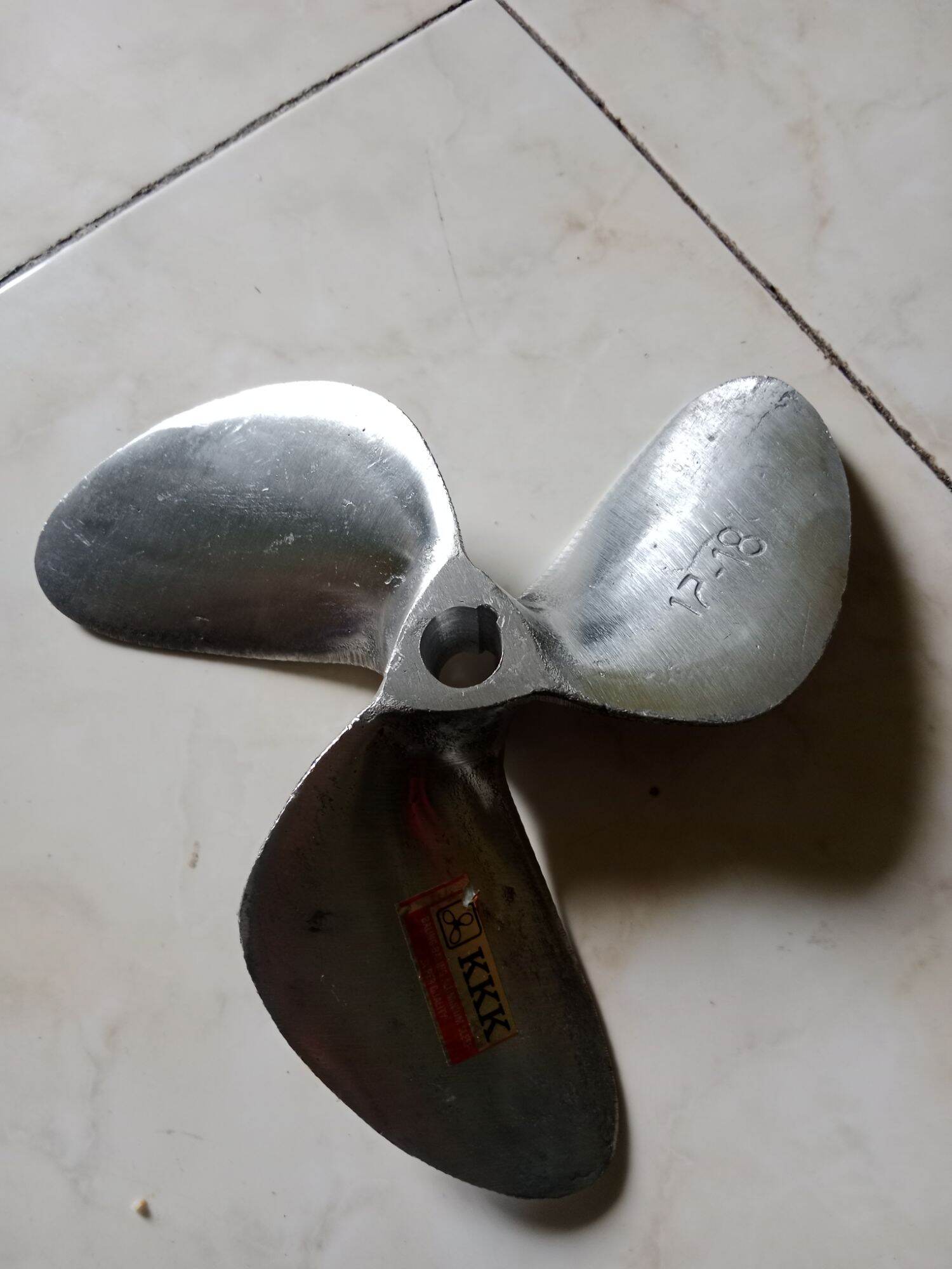 baling baling propeller kipas perahu daun 3 no 17-18 alumunium | Lazada ...